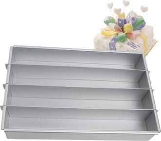 Generic Rechteckige Kuchenformen - quadratische Backform aus eloxiertem Aluminium, Kuchenform | Verstellbare Kuchenform, Backform, Mousse-Form, multifunktiona