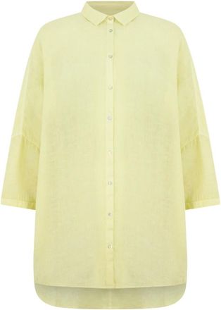 120% Lino Femme, Blouses et Chemises, Jaune, Taille: 40 FR Blouses & Chemises