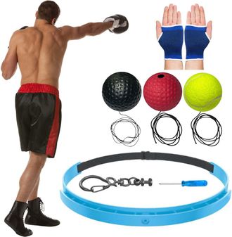 Generic Reflexball,Verstellbares Band Reaktions Trainer - Kopfboxball,F&uuml;r Kinder, Jugendliche, Erwachsene, M&auml;nner Und Als