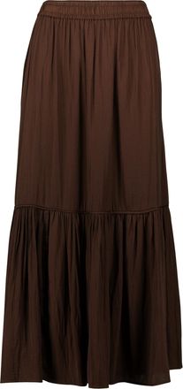 Zero Damen Satinrock mit Volants 44, Chicory Coffee