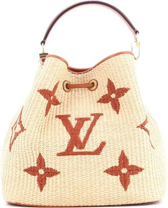 Louis Vuitton NeoNoe Handbag Monogram Giant Raffia MM bucket bag - Tons neutres