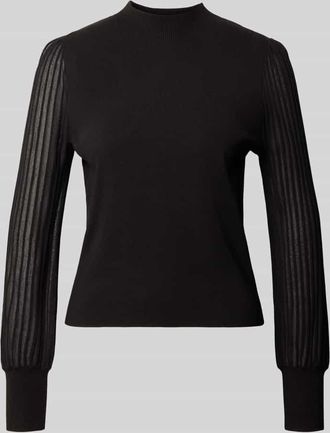 Zero Strickpullover aus Viskose-Mix mit Stehkragen