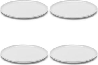 Serax Assiette &agrave; d&eacute;jeuner | Vaisselle Base de Piet Boon | 4 Assiettes en porcelaine blanche | Vaisselle de luxe pour d&icirc;ner &agrave; la maison, f&ecirc;te, g&acirc;teau | Ensem