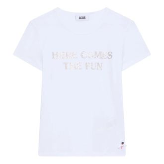 GCDS Polly Pocket Slim T-Shirt - - Tops - Damen - Wei&szlig; - L
