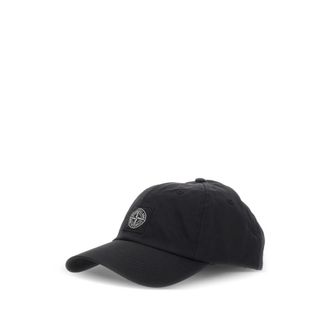 Stone Island Homme, Accessoires, Noir, Taille: ONE Size Casquette de baseball avec &eacute;cusson Compass