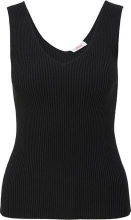 s.Oliver Muscleshirt Strickpullunder Geripptes Stricktop aus Viskosemix im Slim Fit