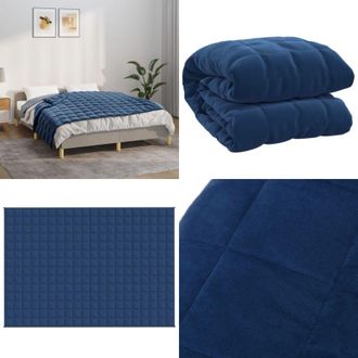 vidaXL Gewichtsdecke Blau 140x200 cm 6 kg Stoff - Gewichtsdecke - Schlafdecke - Bettdecke - Blaue Decke - Schwere Decke - Home & Living
