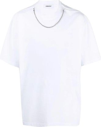 AMBUSH Ambush, Homme, Tops, Blanc, Taille: M Chain Detail T-Shirt