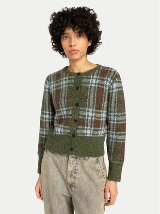 Element Strickjacke Plaid Cardigan W ELJSW00113 Gr&uuml;n Regular Fit