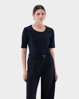 van Laack T-Shirt aus Schweizer Baumwolljersey