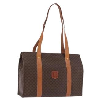 Celine Pre-owned Vintage Macadam Canvas Shoulder Bag - - Pre-owned - Damen - Braun - ONE SIZE