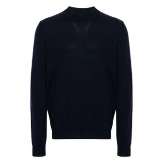 J.Lindeberg Homme, Pulls, Bleu, Taille: XL Pull col roulé en laine mérinos bleue