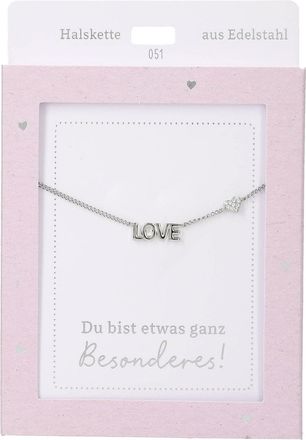 Depesche Damen Halskette mit Herz-Anh&auml;nger, Silberfarbend oder Goldfarbend, 42-47cm Verstellbar, in verschiedenen Varianten mit Symbolen, Buchstaben oder Stern