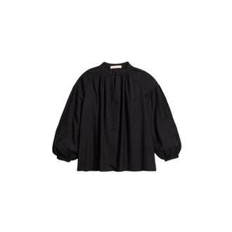 Vanessa Bruno Femme, Blouses et Chemises, Noir, Taille: 38 FR Blouse Romantique Nipoa avec D&eacute;tails en Dentelle