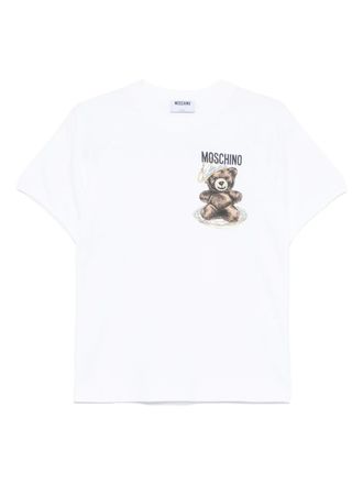 Moschino t-shirt à logo imprimé - Blanc