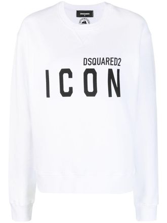 Dsquared2 sweat en coton &agrave; logo imprim&eacute; - Blanc