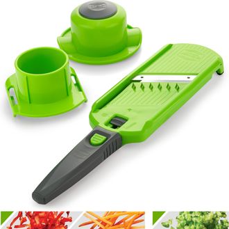 Börner Multi Dicer & Julienne Gemüseschneider - Gemüsehobel mit 2 Schnittarten - Julienne Schneider für Würfel & Streifen - Für Obst & Gemüse - Küchenhobel S