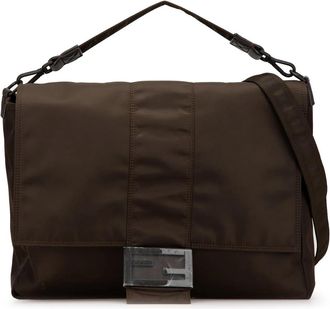 Fendi Hobo Bags - Large Econyl Nylon Baguette Satchel - Gr. unisize - in Braun - f&uuml;r Damen