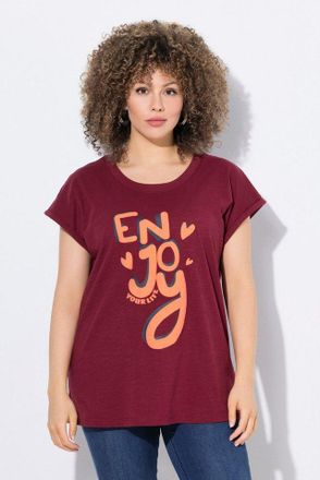 Ulla Popken T-Shirt T-Shirt Enjoy Oversized Rundhals Halbarm
