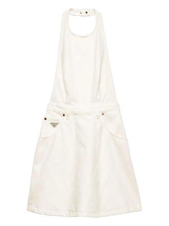 Prada Klassisches Jeans-Minikleid - Weiß