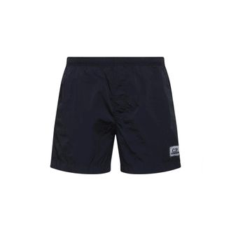 C.P. Company C.p. Company, Homme, Maillots de bain, Bleu, Taille: XL Logo-patch Swim Shorts
