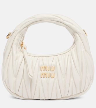 Miu Miu Sac Wander Mini en cuir matelass&eacute;