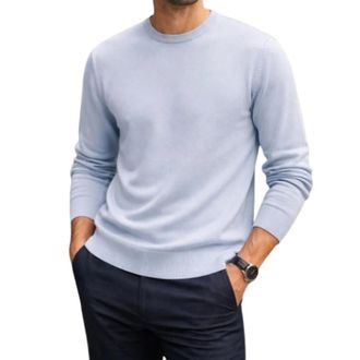 Gran Sasso Pull col rond - Homme - Pulls - Bleu - Taille: 3XL