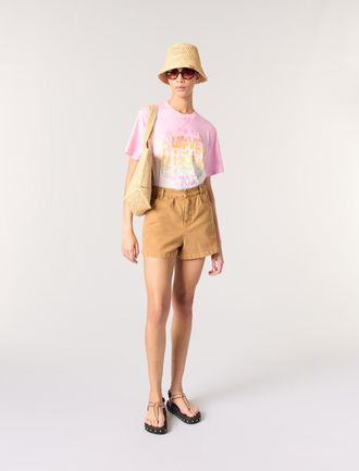 Maje Tee-shirt Imprim&eacute; - Rose - Taille 1 - Maje