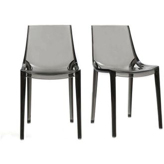 Miliboo Miliboo - 2er-Set Design-St&uuml;hle Rauchgrau yzel