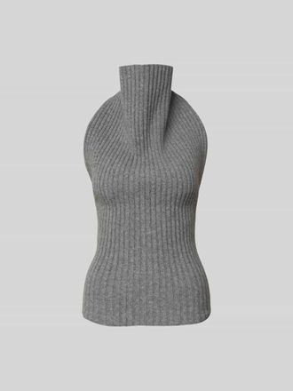 Victoria Beckham Top aus Woll-Mix in Ripp-Optik