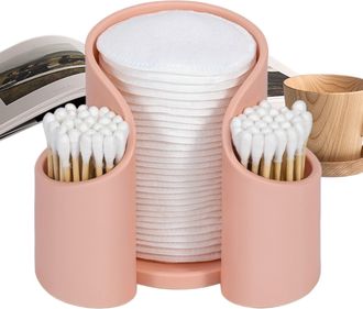 Generic Wattepad-Qtips-Halter - Desktop-Qtip-Etui, transparenter Badezimmer-Organizer | Sichere, geschmacksneutrale Aufbewahrung f&uuml;r Zahnseide, Wattepads, Tup