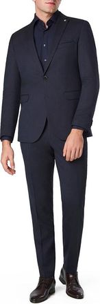 CG - Club of Gents Herren Anzug blau meliert Slim Fit