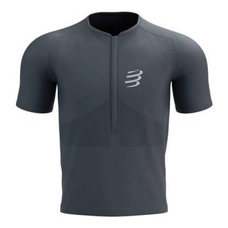 Compressport Trail T-Shirt &agrave; Manches Courtes avec Demi-Fermeture &Eacute;clair, Multicolore, M