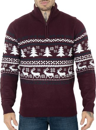 Noroze Weihnachtspullover f&uuml;r Herren, origineller Fair-Isle-Pullover, grob gestrickter Weihnachtspullover f&uuml;r Damen, Unisex, Pullover, UK-Gr&ouml;&szlig;en S-3XL