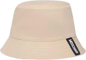 Moschino Femme, Accessoires, Beige, Taille: ONE Size Cotton Bucket Hat