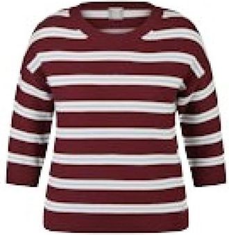 Rabe Gestreifte Strickware mit Rundhalsausschnitt - - Knitwear - Damen - Mehrfarbig - 2XL