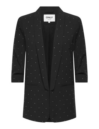 Only Damen Onlelly Life 3/4 Rhinestone Blazer TLR, Black, 40