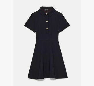 Kate Spade New York Polo-Minikleid Aus Krepp Mit Goldenen Kn&ouml;pfen