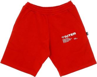 Iuter Rote Sweatshorts Leicht Elastischer Bund - - Shorts - Herren - Rot - XL