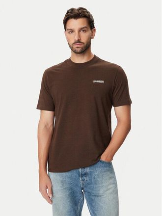 Napapijri T-Shirt NP0A88TR Dunkelbraun Regular Fit