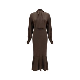 Jacquemus La Robe Maille Losange - Femme - Robes - Brun - Taille: 38 FR