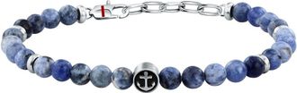 Sector Bracelet en acier et sodalite