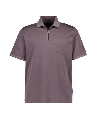 Bugatti Herren Zip-Polo grau Jersey