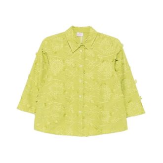 Marella Femme, Blouses et Chemises, Vert, Taille: 38 FR Chemises