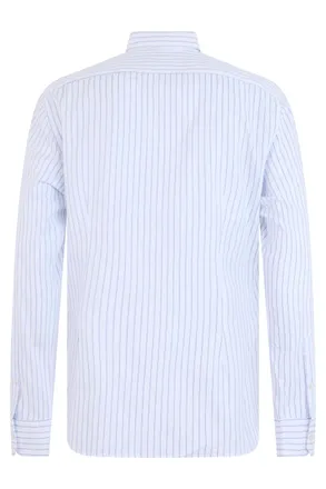 Slowear Striped Cotton Shirt - Blue
