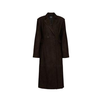 Rotate Manteau droit en cuir