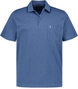 Ragman Herren Polo-Shirt blau Baumwoll-Jersey