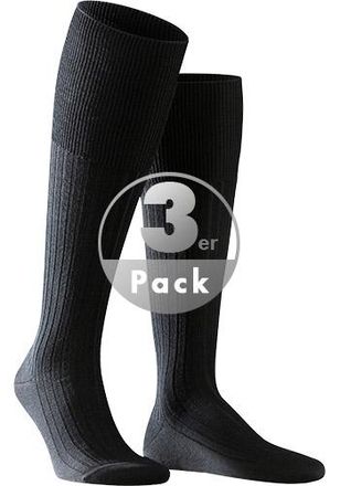 Falke Herren Kniestr&uuml;mpfe schwarz Merinowolle unifarben