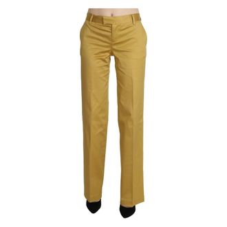 Just Cavalli Mid Waist Straight Formal Pants - - Trousers - Damen - Gelb - S