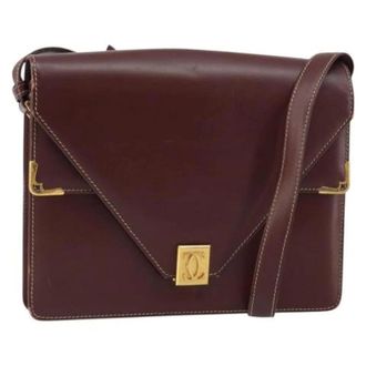 Cartier Sac &agrave; bandouli&egrave;re en cuir Pre-owned - Femme - Pre-owned - Rouge - Taille: ONE Size